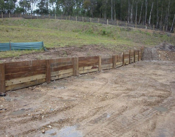 Hardwood and Link Block Retaining Wall Installation in New Gold Coast ...