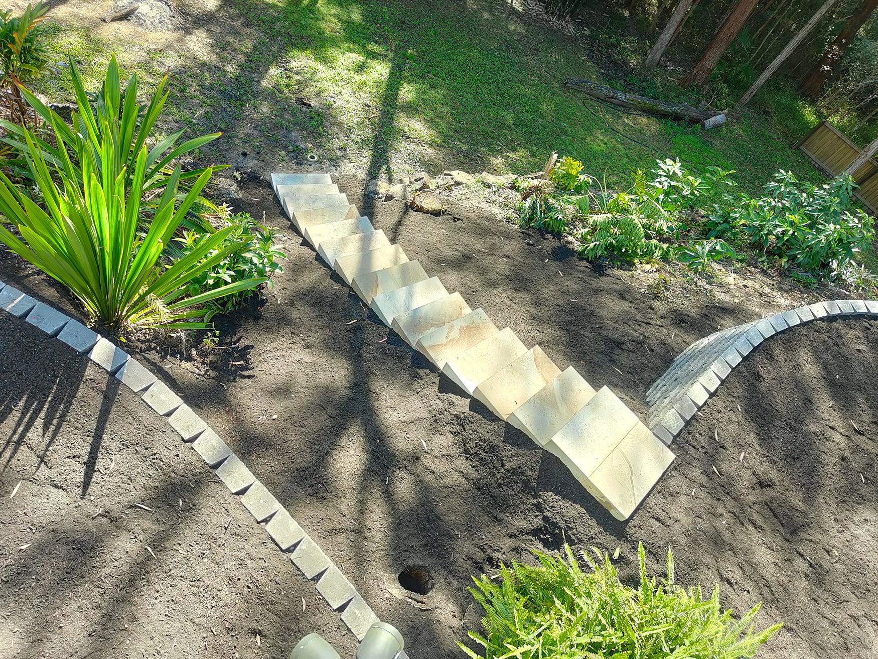 Retaining Wall Gold Coast – Garden Extension and Steps in Bonogin ...