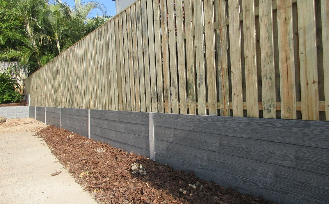 Composite Sleeper wall solution in Robina – Gold Coast Retaining Walls
