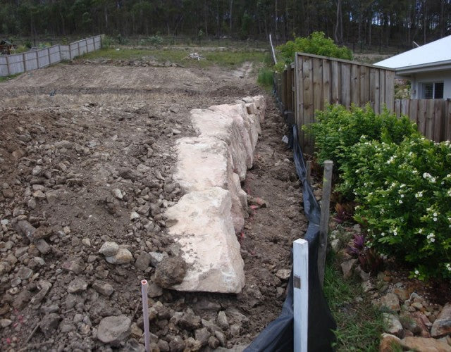 Random Sandstone Boulder Wall Installation in Gold Coast – Gold Coast ...