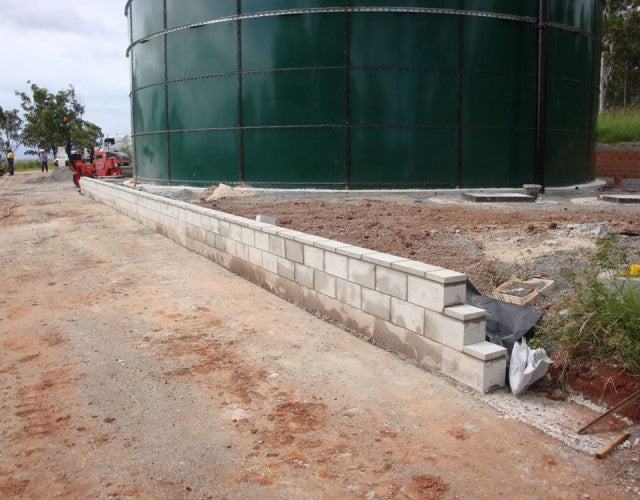 Terrace and Besser Block Retaining Walls for New Cedervale Reservoir ...